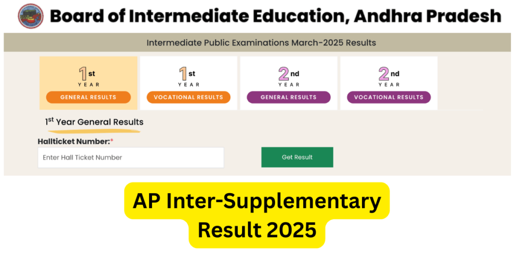 AP Inter-Supplementary Result 2025, Check Direct Link-resultsbie.ap.gov.in